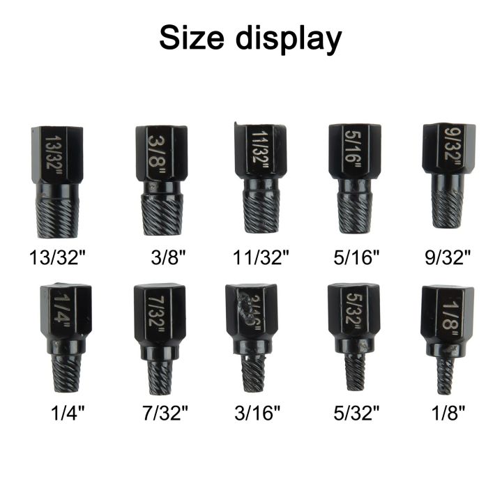 High Hardness Screw Nut Extractor Set 10pcs Multispline Hex Socket Bolt ...