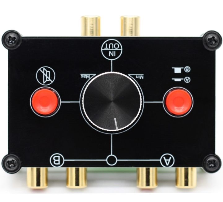 MC1022 Stereo L/R RCA Audio Selector Passive Preamp Switcher Splitter ...