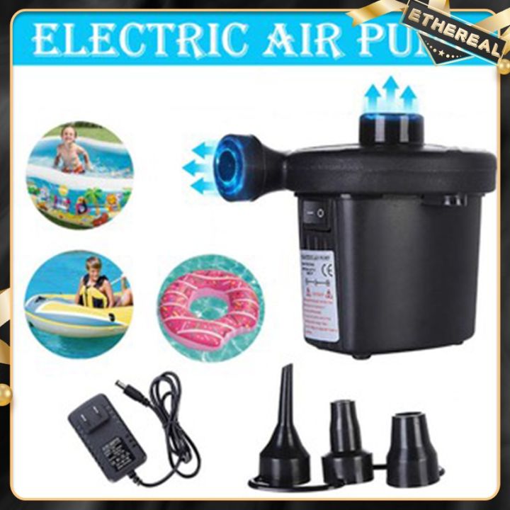 Electric Air Pump Potable Inflatable Compressor For Mattress Swimming ...