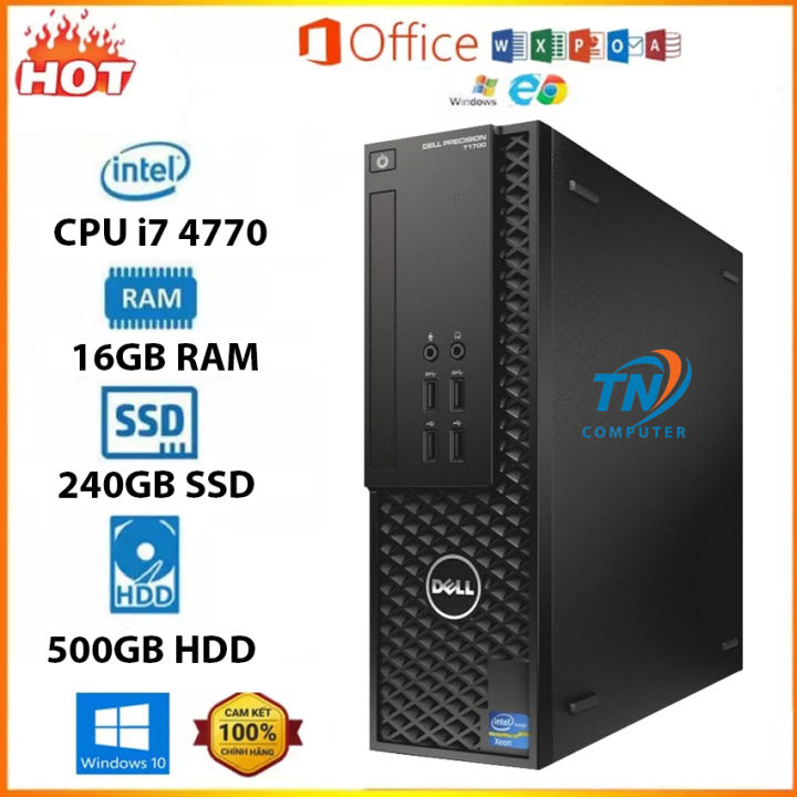 Máy trạm Dell Precision T1700 SFF Cấu Hình Core i7 4770 Ram 16GB SSD ...