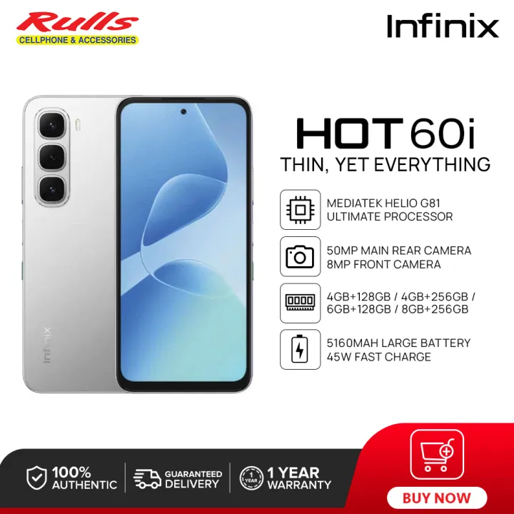 Infinix HOT 60i Smartphone | 8GB+256GB / 6GB+128GB / 4GB+256GB / 4GB ...