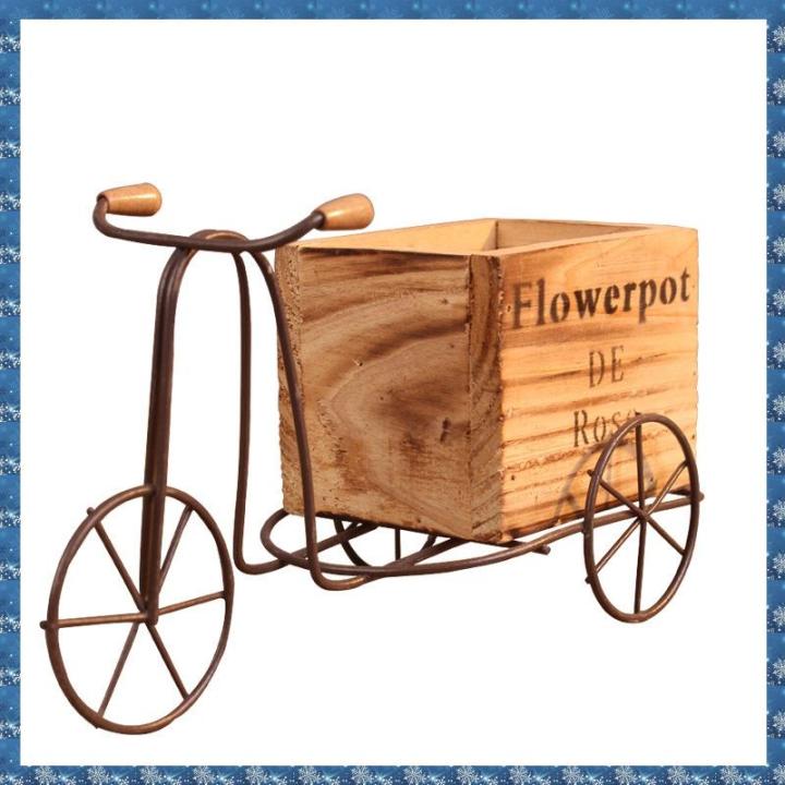 (JACH) Bicycle Plant Stand, Metal Wire Flower Pot Wrought Iron Planter ...