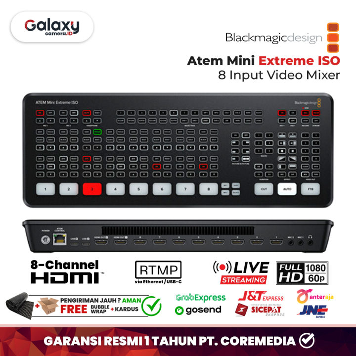 Blackmagic Design Atem Mini Extreme ISO 8 Input Mixer Livestreaming | Lazada Indonesia