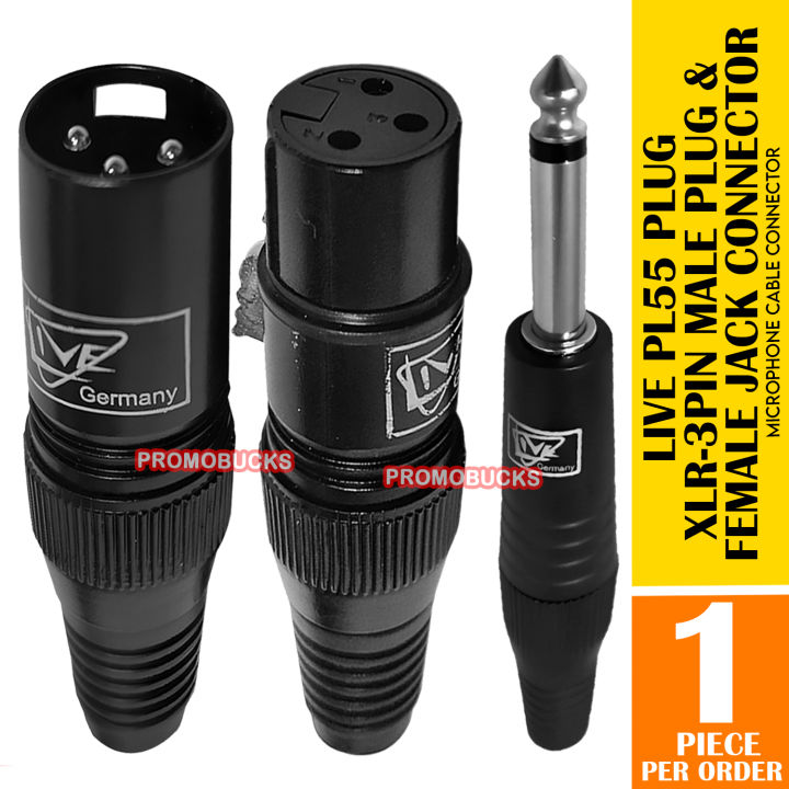 LIVE PL55 PLUG AND XLR JACK AND XLR PLUG - FULL METAL BODY | Lazada PH