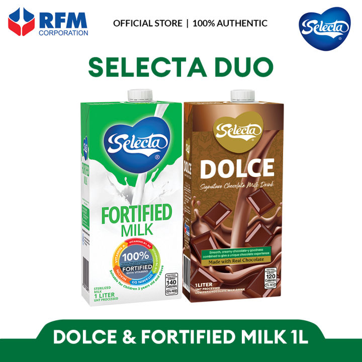 Selecta Duo - Dolce Chocolate Milk Drink & Fortified Milk 1L | Lazada PH