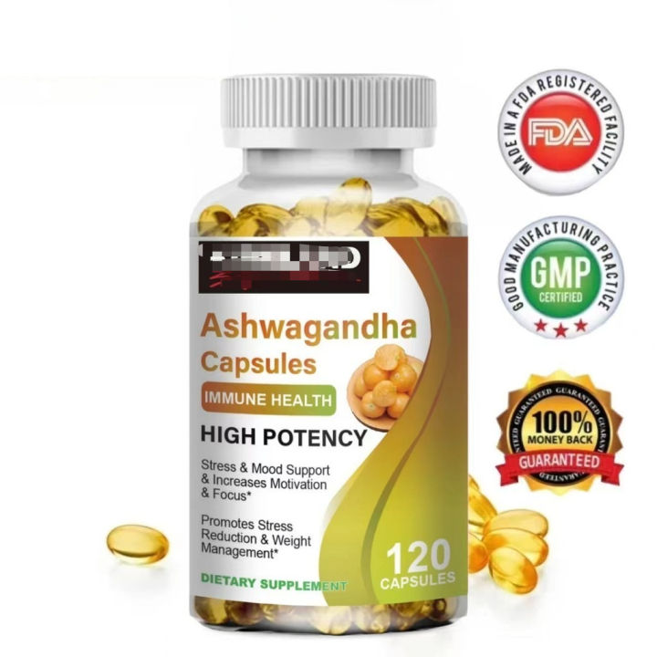 Ashwagandha 1000mg Capsules for Relieve Stress & Anxiety, Focus ...