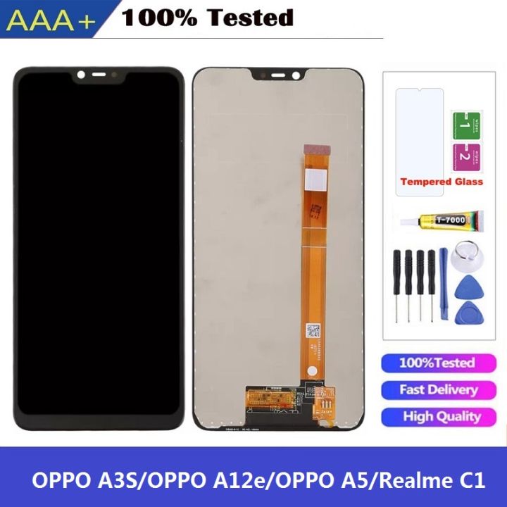For OPPO A3s LCD CPH1803 A12e LCD Touch Screen Digitizer LCD Realme C1 LCD OPPO A5 LCD ...