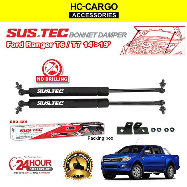 Ford Ranger T6 / T7 Sustec Front Hood Damper Bonnet Gas Lifter | Lazada