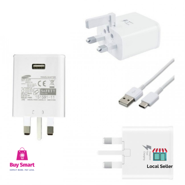 ORIGINAL SAMSUNG FAST CHARGING ADAPTER WITH FREE DATA CABLE | Lazada
