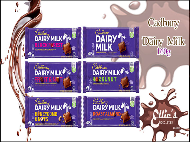 Cadbury Dairy Milk 160g - Ellie's Chocolates | Lazada PH