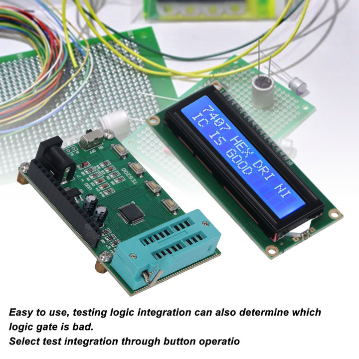 IC Tester Delicate LED Display Quick Response IC Meter 7‑12VDC for 74 ...