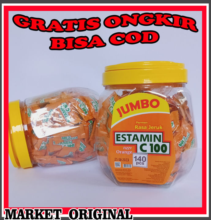 1 TOPLES PERMEN ESTAMIN C100 ISI 140 PCS / PERMEN RASA JERUK | Lazada ...