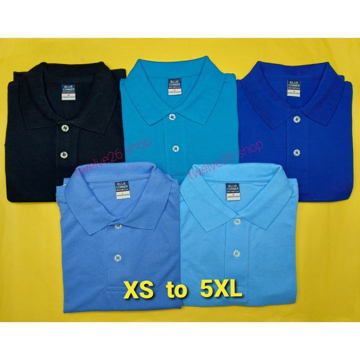 Blue Corner Polo Shirt XS to 6XL Comfort wear Men Unisex Plain Royal ...