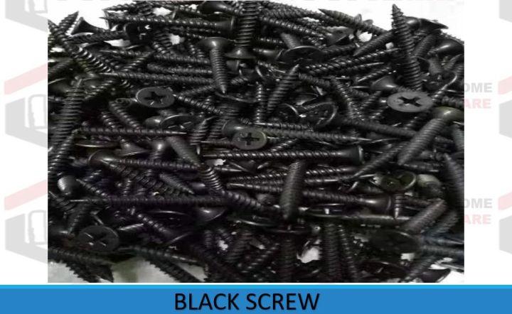 FT STAR Screw/Black Screw 25MM/19MM for wood and metal (100pcs) | Lazada PH