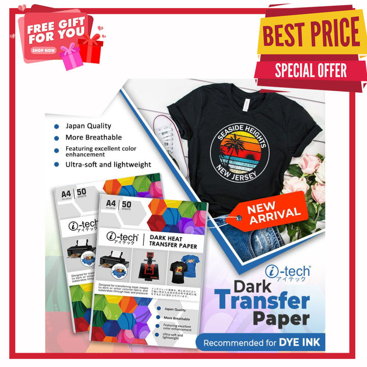 Dark Transfer Paper A4 size Japan i-tech new Dark Heat transfer paper ...