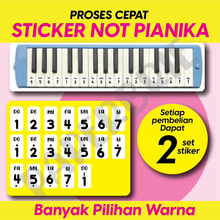 STICKER NOT PIANIKA POLOS alat musik | Lazada Indonesia