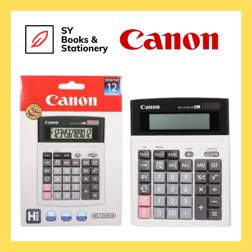 *Original* CANON WS-1210HI-III 12 Digits Calculator / Kalkulator Besar ...