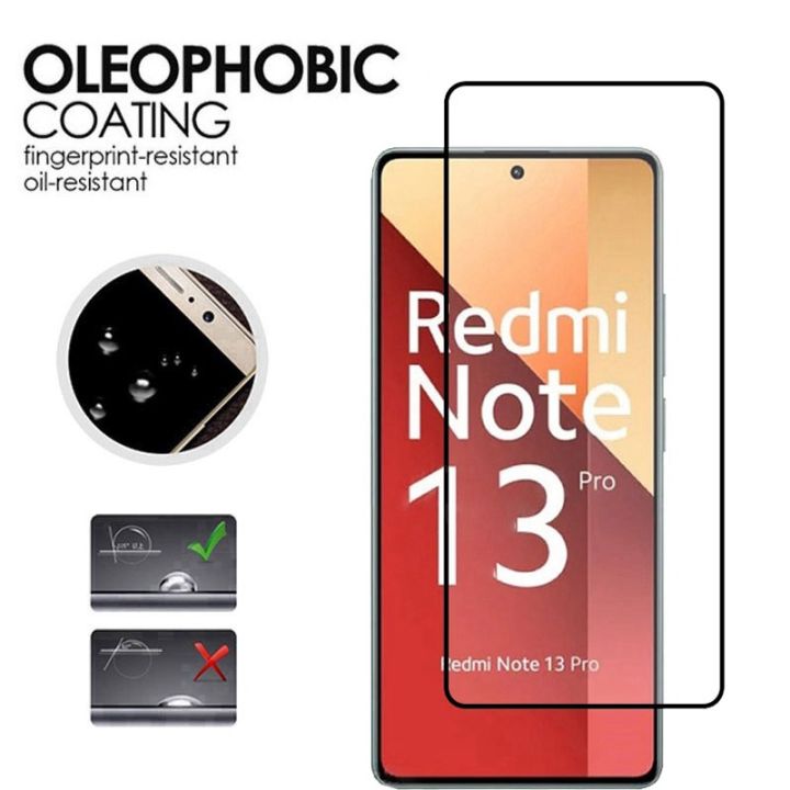 4in1 Full Cover Tempered Glass For Redmi Note 13 Note13 Pro + 13Pro 5G ...