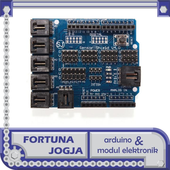 Arduino Uno R3 Sensor Shield V4 Digital Analog Lazada Indonesia