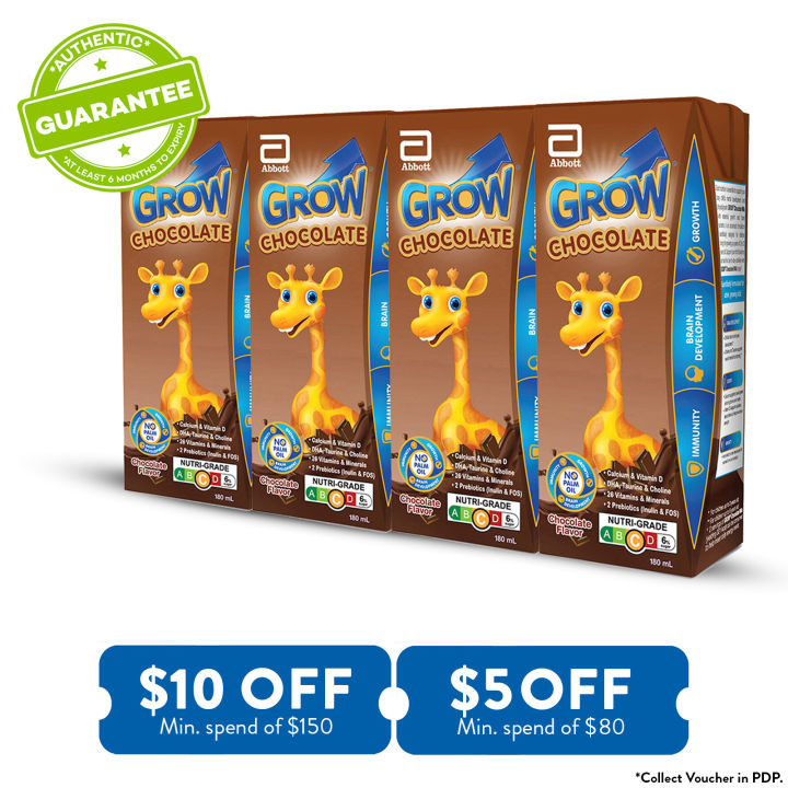 Grow Growing Up Milk for Kids - Ready-To-Drink Chocolate (3 - 12 years ...