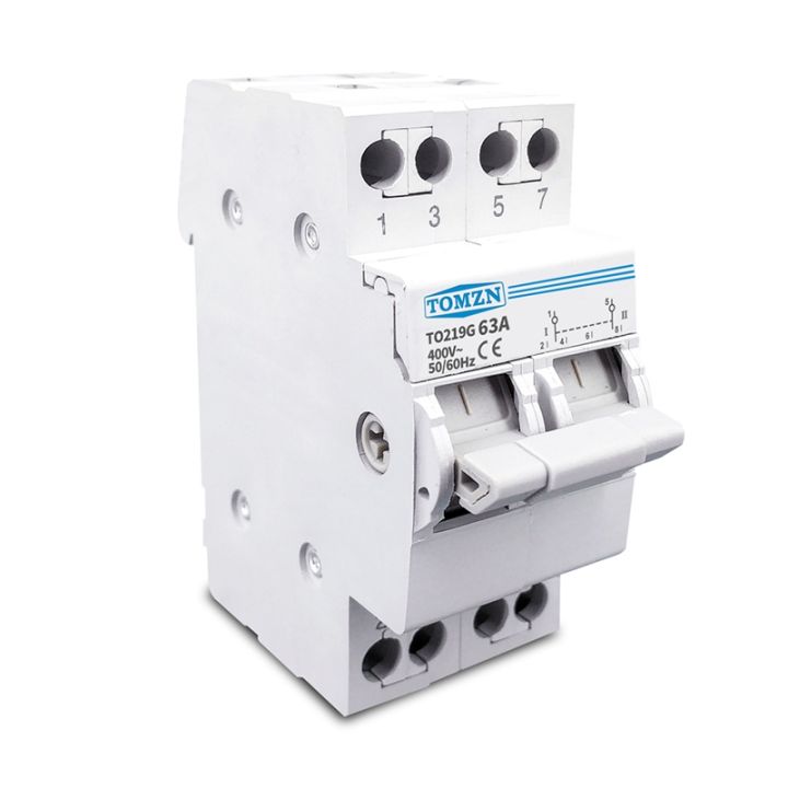 2P 63A Dual Power Manual Transfer Isolating Switch Interlock Circuit ...