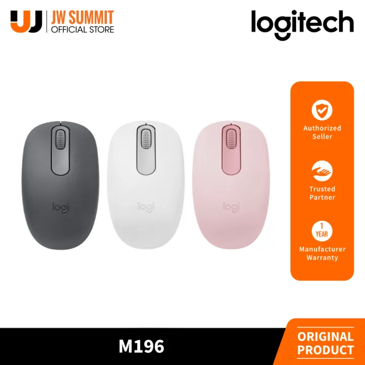 Logitech M196 3-Button 12 Months Battery Life Compact Bluetooth ...