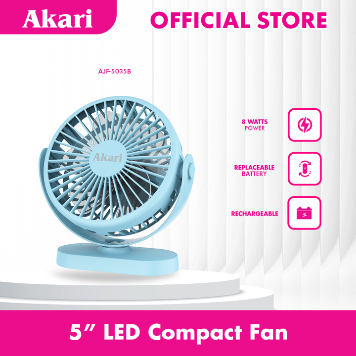 Akari 5" Rechargeable Compact Fan (AJF-5035) | Lazada PH