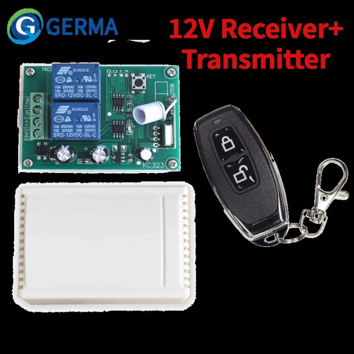 ♦ GERMA 433Mhz Universal Wireless Remote Control Switch DC 12V 2CH RF Relay Receiver Module 2 CH ...