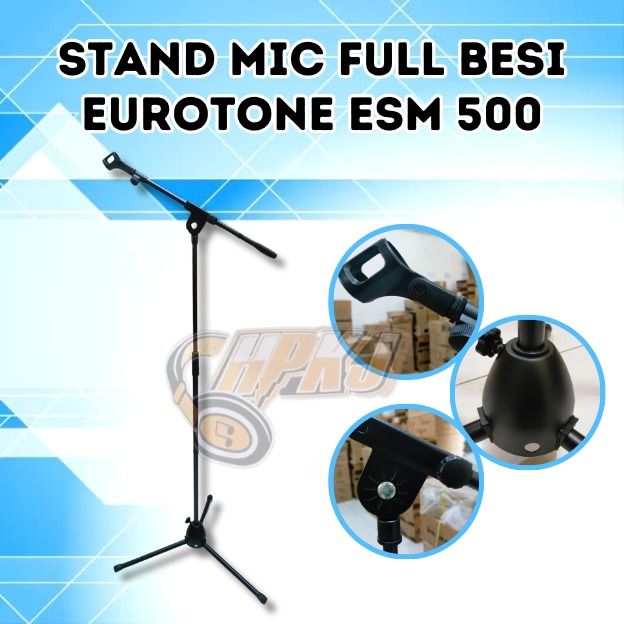 STAND MIC MICROPHONE PANJANG EUROTONE ESM 500 STAND MIC EUROTONE ESM-500 | Lazada Indonesia