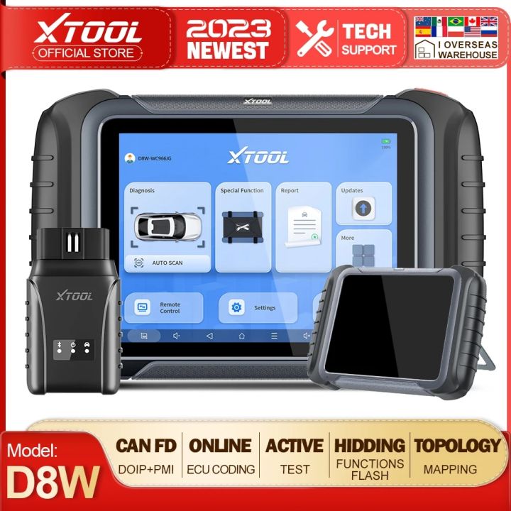 XTOOL D8 D8W WIFI Automotive Diagnostic Scan Tool ,CAN FD & DoIP, ECU ...