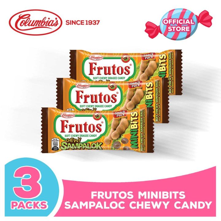 Columbia Candies: Frutos Sampalok minibits snack pack 3 pcs. | Lazada PH