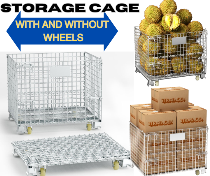 Foldable Storage Cage Heavy Duty Wire Mesh Container/storage cage for ...