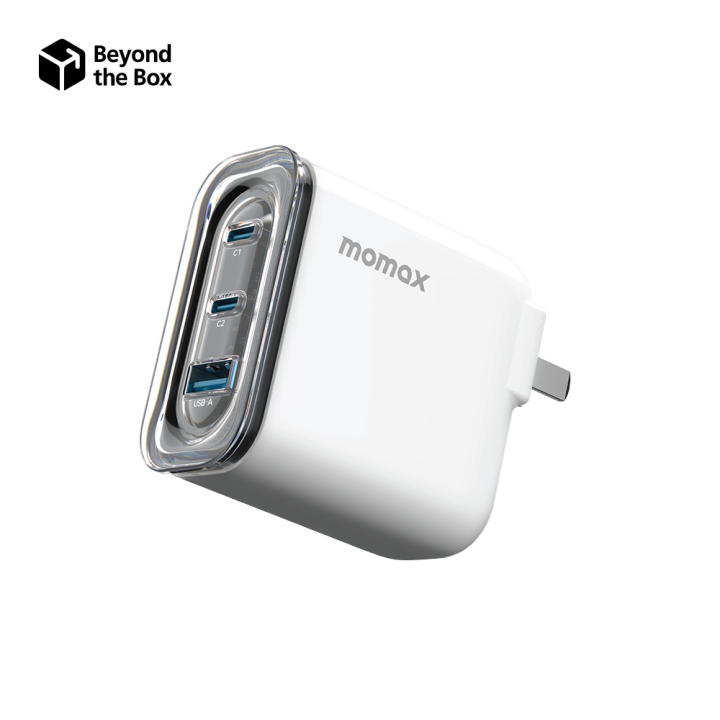 Momax 1-Charge Flow 3-Port 80W GaN Wall Charger | Lazada PH