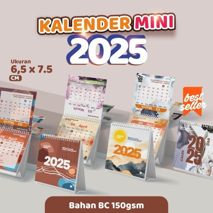 KALENDER SUPER MINI 2025 KALENDER SPIRAL MEJA MINI SOUVENIR KALENDER ...