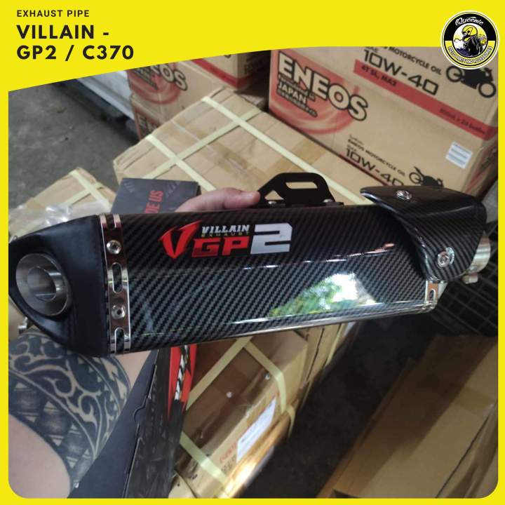 Villain Muffler Exhaust System C370 GP2 for Click Aerox Nmax ADV 150 ...