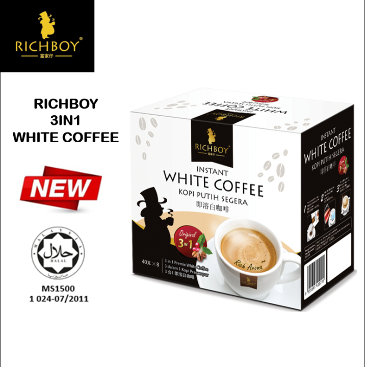 RICHBOY White Coffee 3in1 320g (40g x 8 sachets) - Original | Lazada
