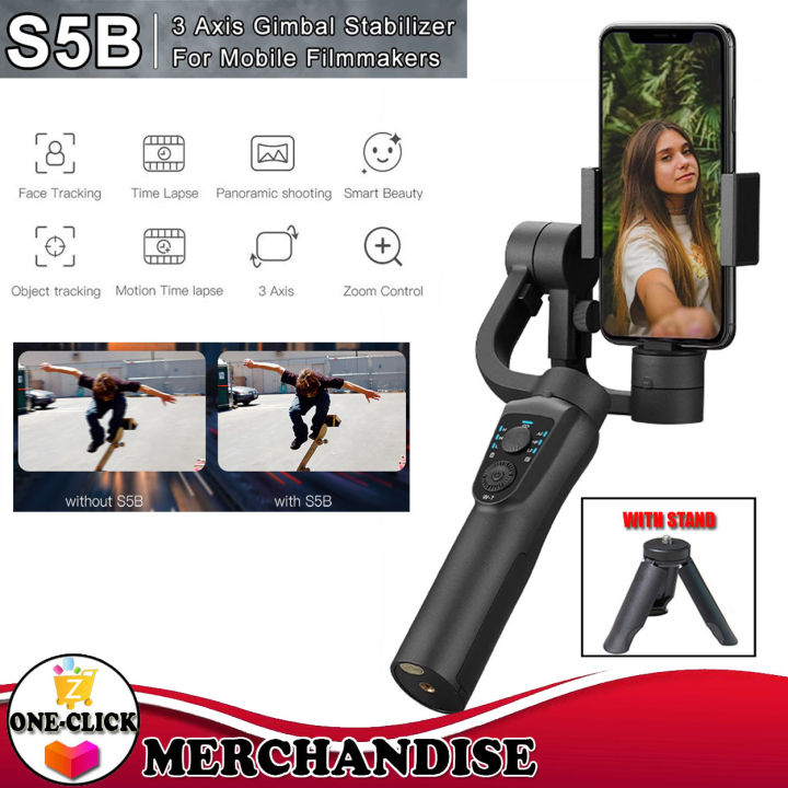 S5B 3 Axis Handheld Gimbal Stabilizer Cellphone Video Record Smartphone ...