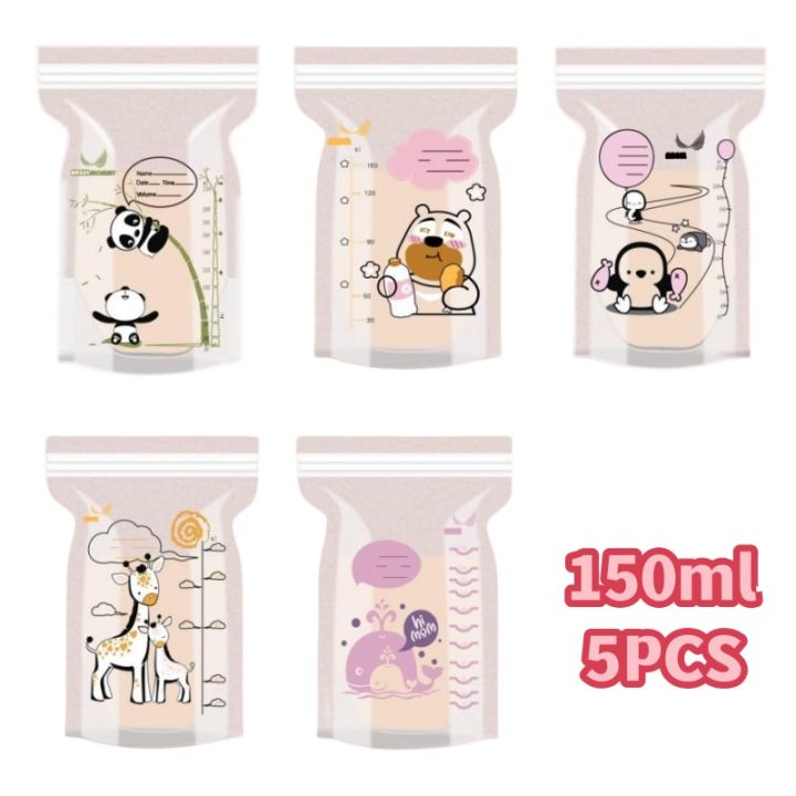 150PCS 150ml Kantong ASI Breast Milk Plastik Asi Double Lock Asi ...
