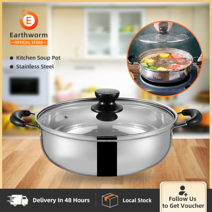 Earthworm 20/22cm Non Stick Soup Pot Induction Stew Pots Induction Pot ...