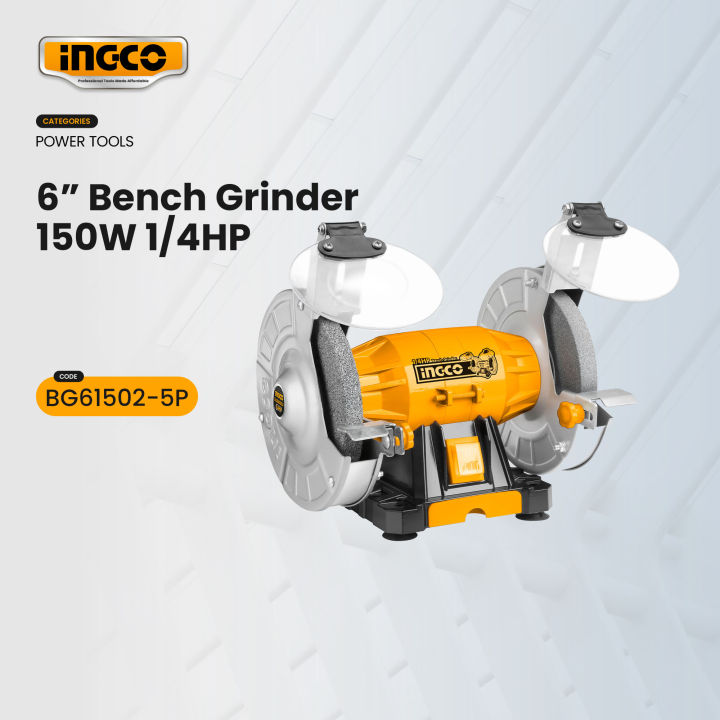 INGCO Electric Bench Grinder 6" 1/4HP BG61502-5P IPT | Lazada PH