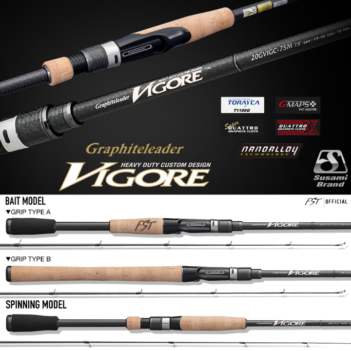 คันเบ็ด Graphiteleader Vigore ของแท้ 100% | Lazada.co.th