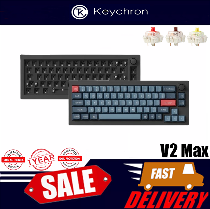 Keychron V2 Max QMK/VIA Wireless Custom Game Mechanical Keyboard | Lazada Singapore
