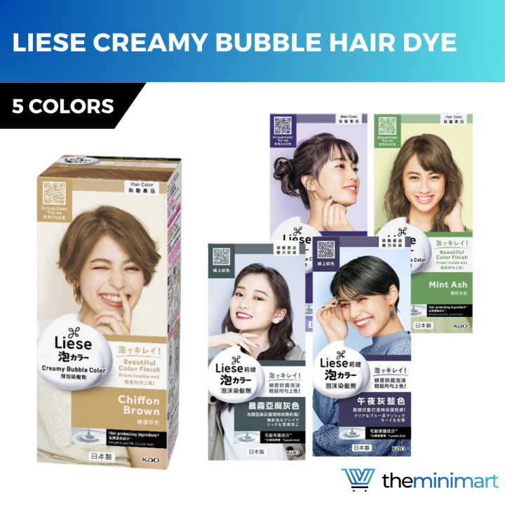 Liese Design Natural Series Creamy Bubble Hair Dye - 22 Colours ...