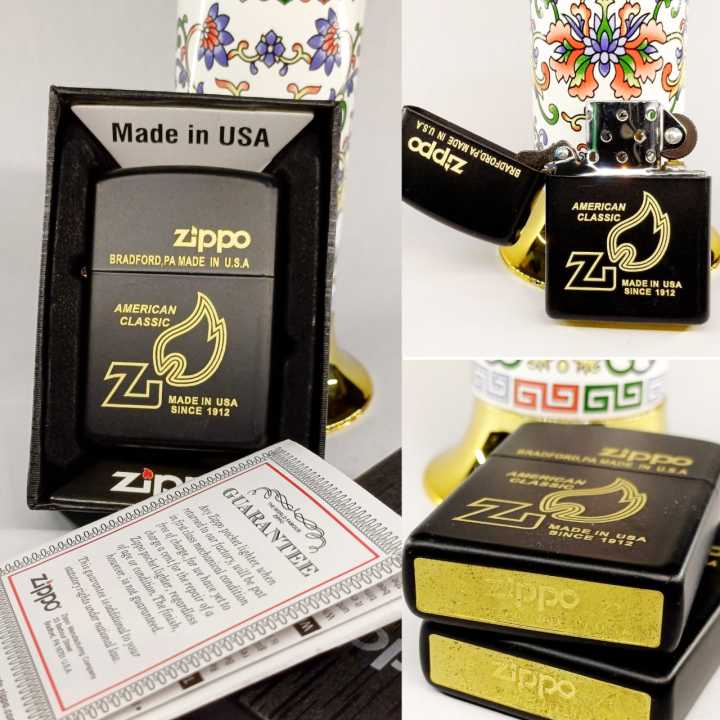 lighter atau korek api zippo classic matte motif grapir | Lazada Indonesia