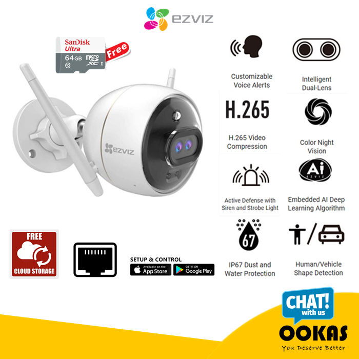 Ezviz C3X Dual Lens 2MP x 2 Full HD Ai-Powered Dark-Fighter Indoor ... Ezviz C3X Dual Lens 2MP x 2 Full HD Ai-Powered Dark-Fighter Indoor ...