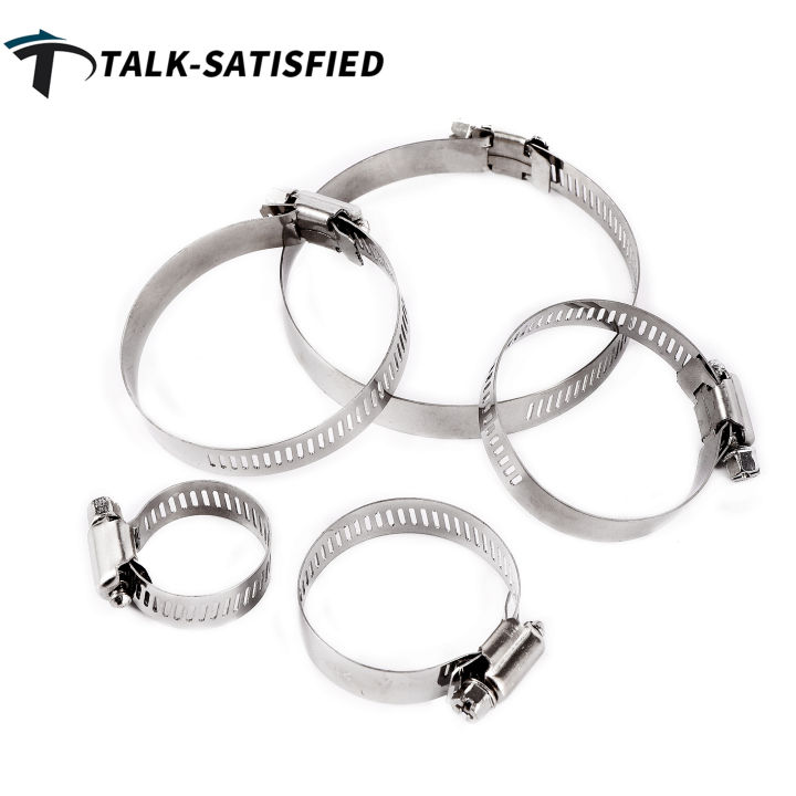 2PCS Pipe Clamp 201 Stainless Steel Hose Clips Screw Worm Drive Clamp ...