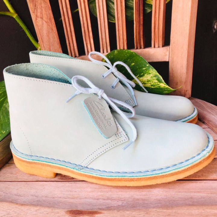 Clark original light blue nubuck desert boots รองเท้าเชคโกทรงบู๊ทหุ้ม ...