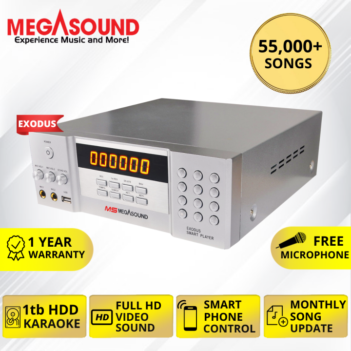 MEGASOUND EXODUS 1TB HDD Professional Karaoke with 55,000+ built-in ...