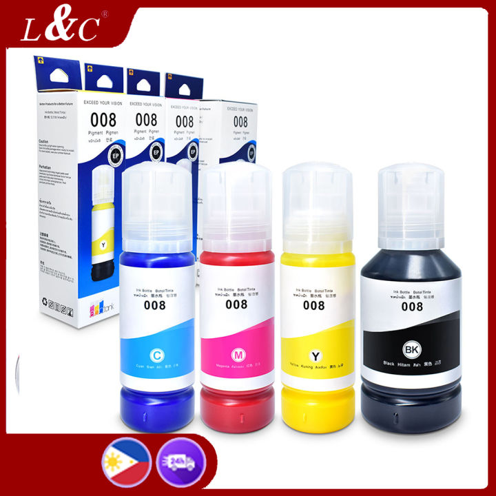 【PH Ready Stock】L&C 008 Ink Genuine Pigment Ink for Epson Printers ...