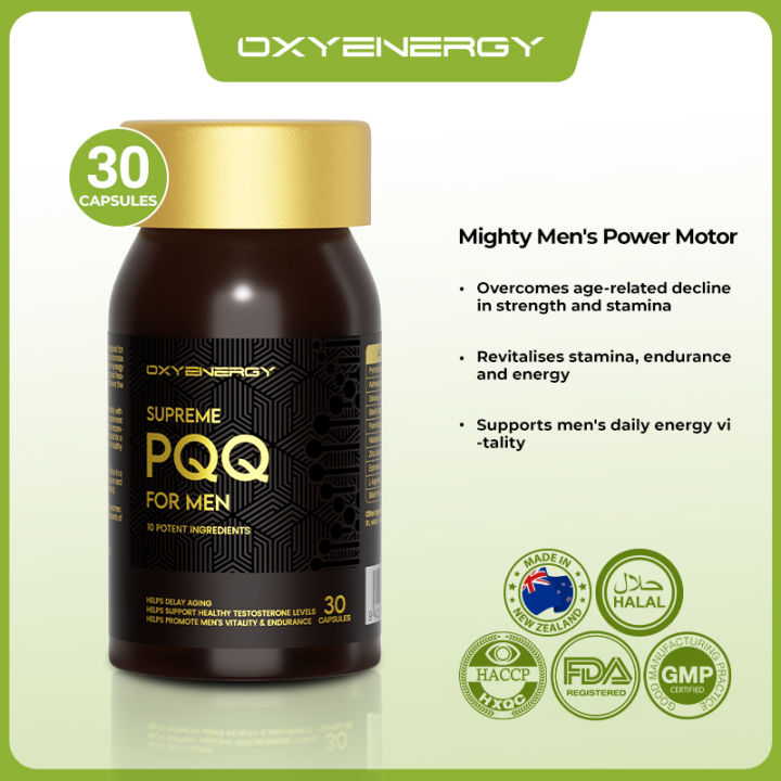 Oxyenergy Supreme PQQ for Men - Power-Packed Men's PQQ Energy Capsules ...